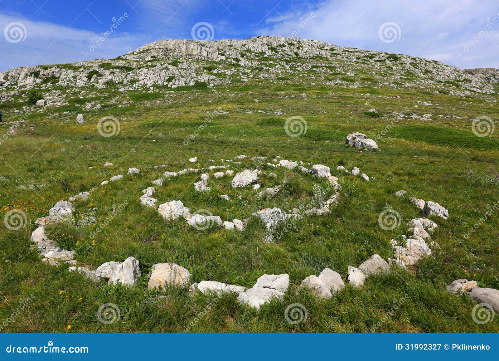 Stone Circles in the Mountains Stock Image - Image of hill, travel ...