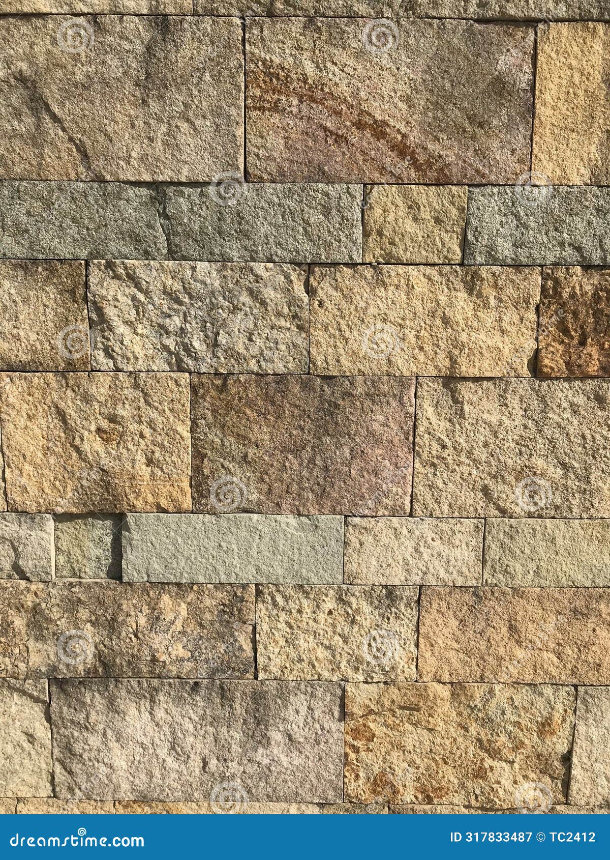 Stone Cladding on an Exterior Wall of a House. Stock Image - Image of ...