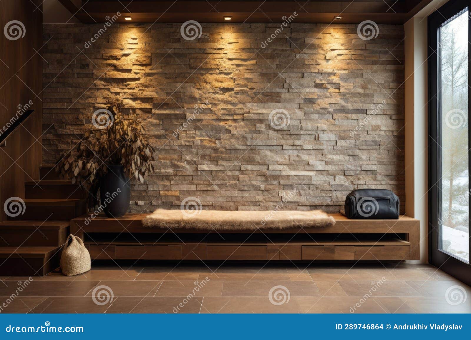 Entrance Stone Wall Designs