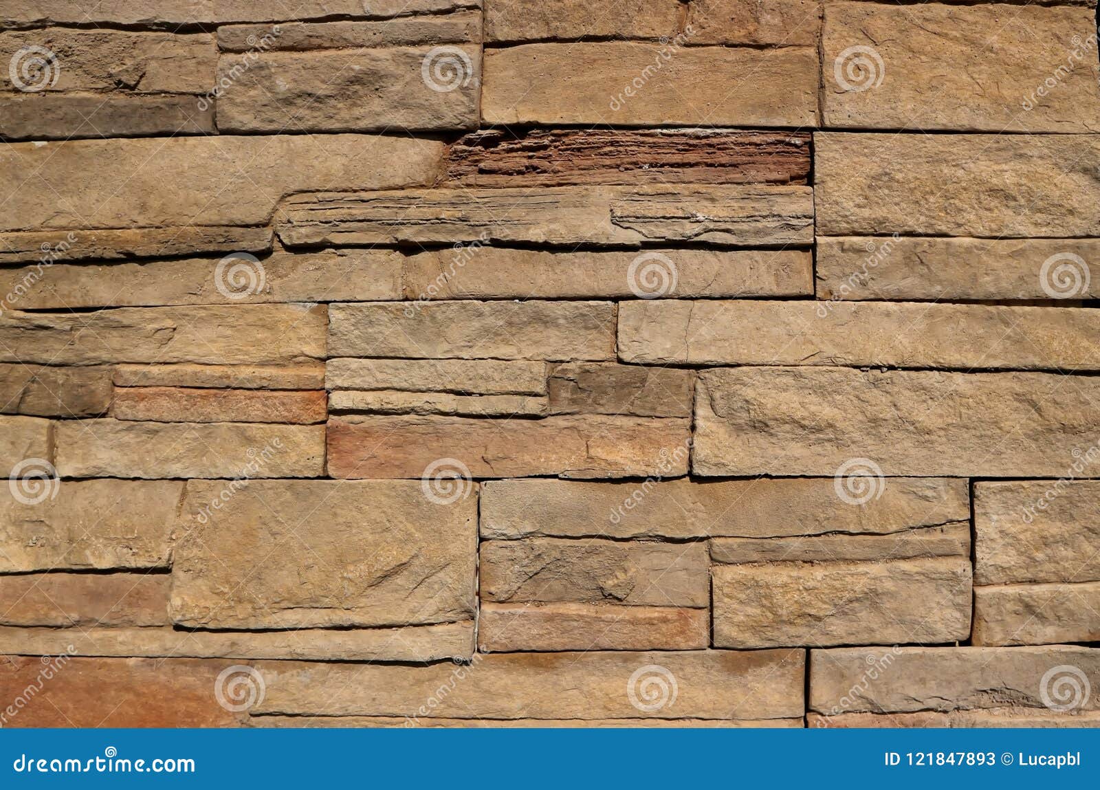 Stone Cladding Wall for Rustic Exterior, Made of Stacked Natural Brown ...