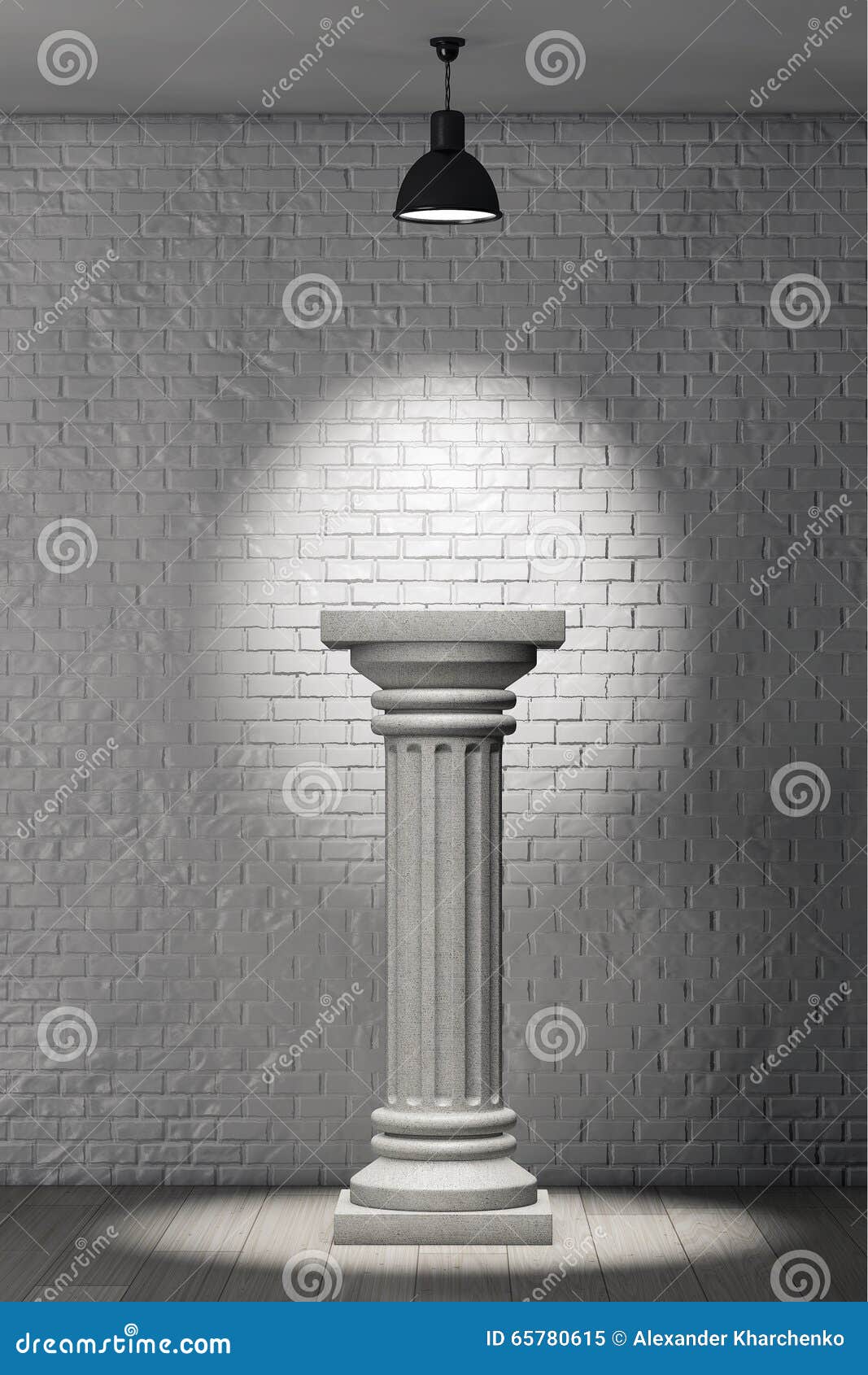 Stone Classic Greek Column stock illustration. Illustration of marble ...