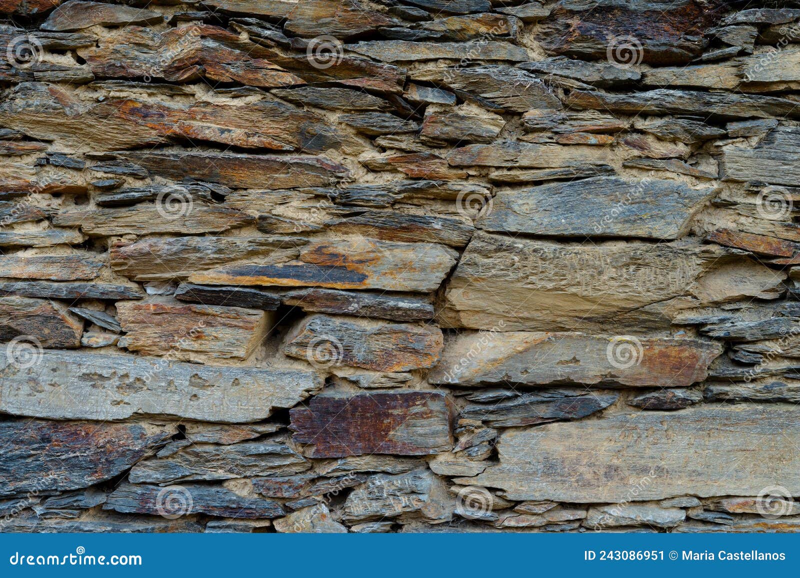 Stone and Clay Wall Texture. Natural Stone Background Stock Image ...