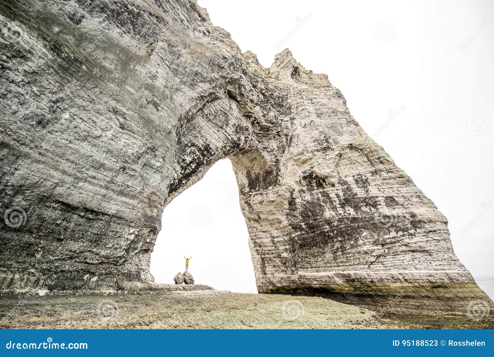 Stone cliff with a hall stock image. Image of great, coastline - 95188523