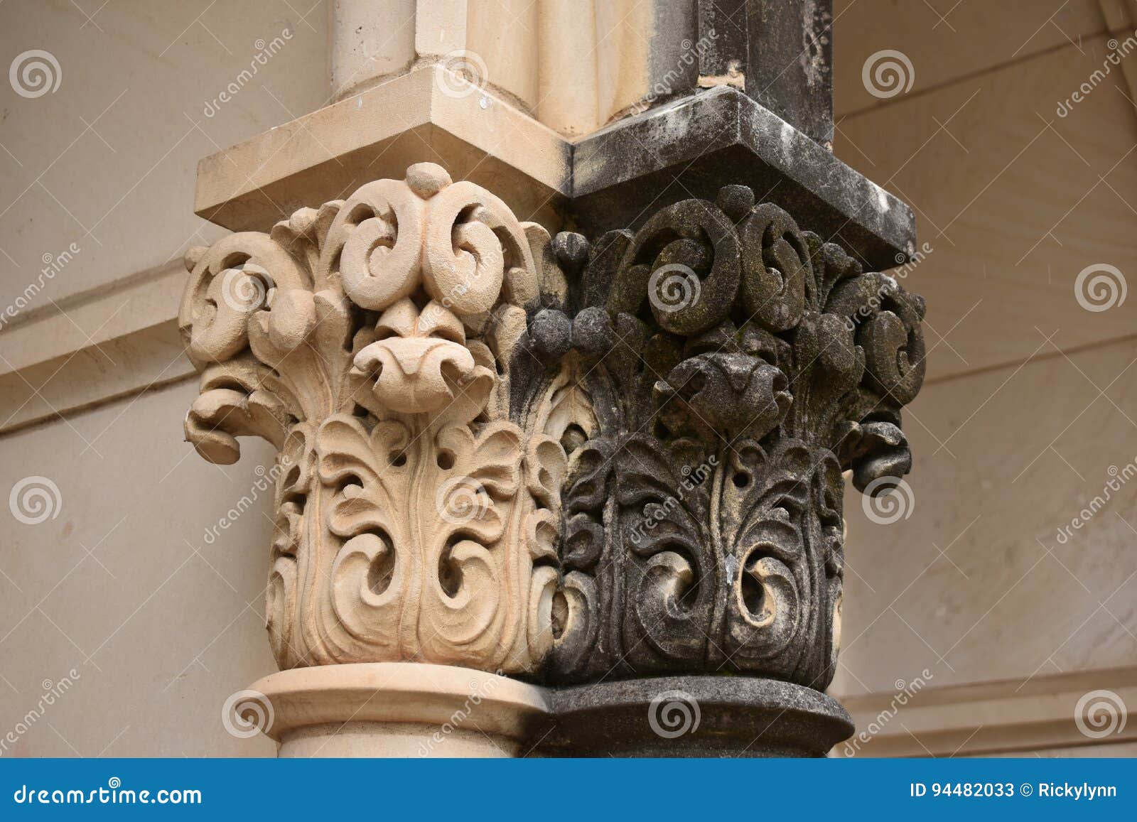 Stone Column Capitals stock image. Image of stilllife - 94482033