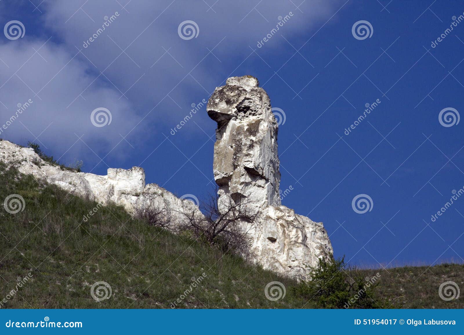 Stone Column, Cretaceous Rocks, Russia, River Bank Don Stock Image ...