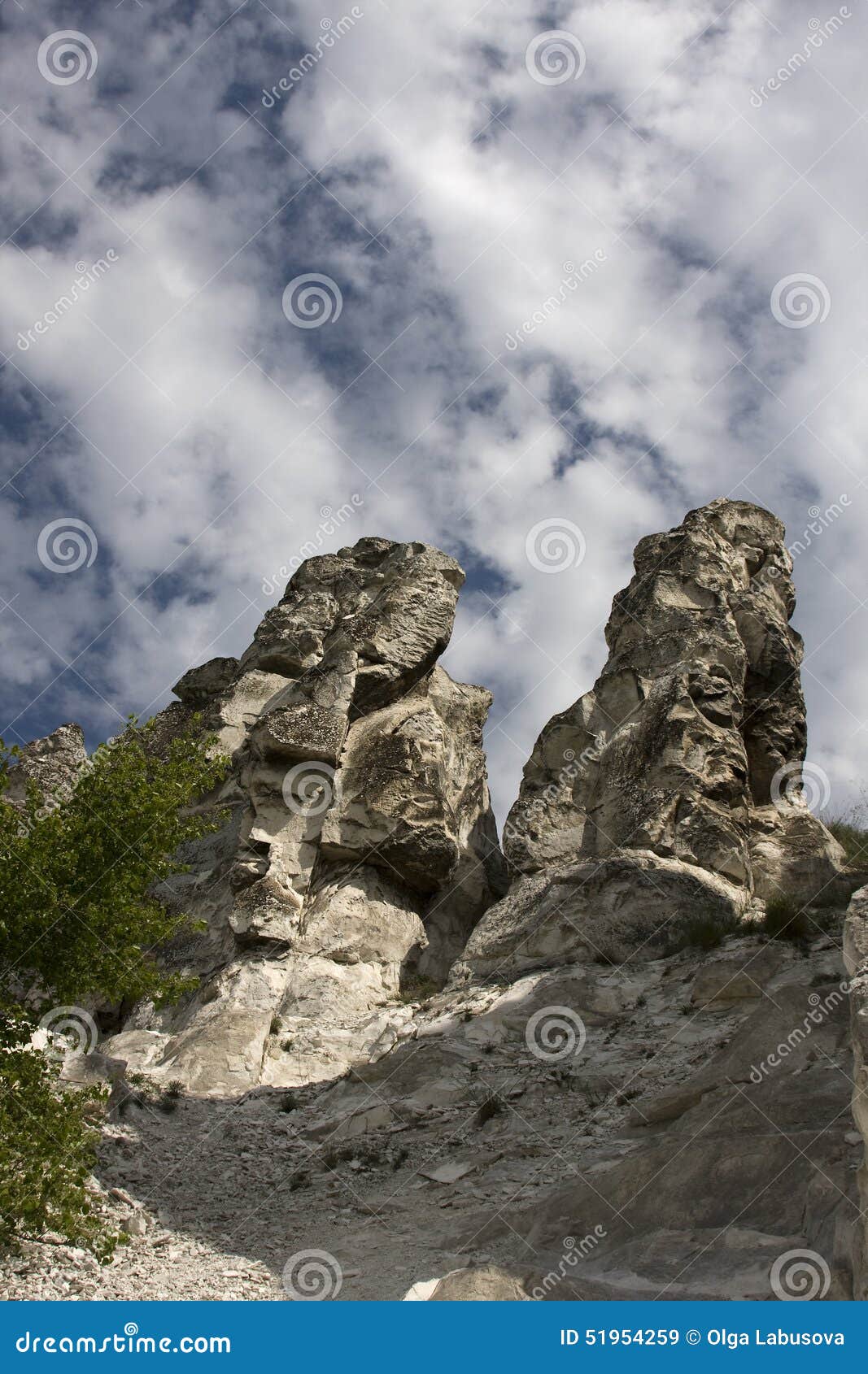 Stone Column, Cretaceous Rocks, Russia, River Bank Don Stock Image ...