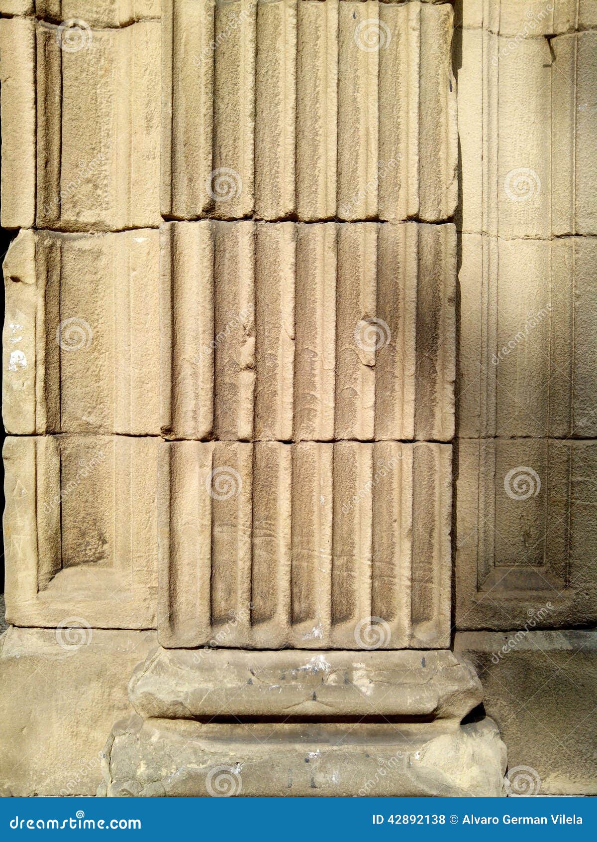 Stone Column in Wall Texture Stock Photo - Image of stone, wall: 42892138