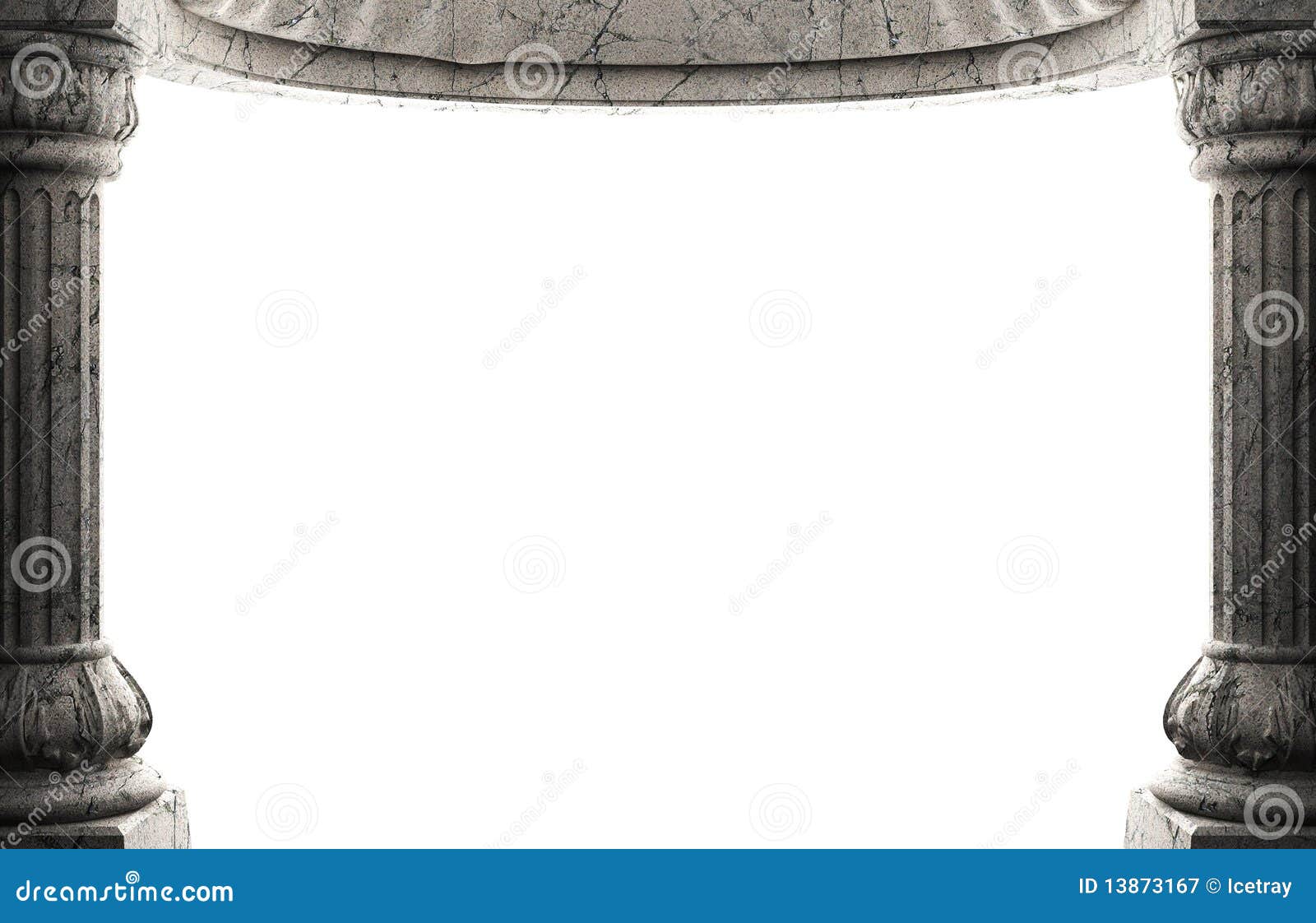 Stone columns and arch stock illustration. Illustration of marble ...