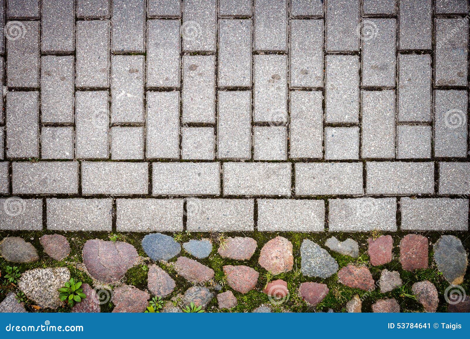 Stone and Concrete Tiles Paving Stock Image - Image of natural ...