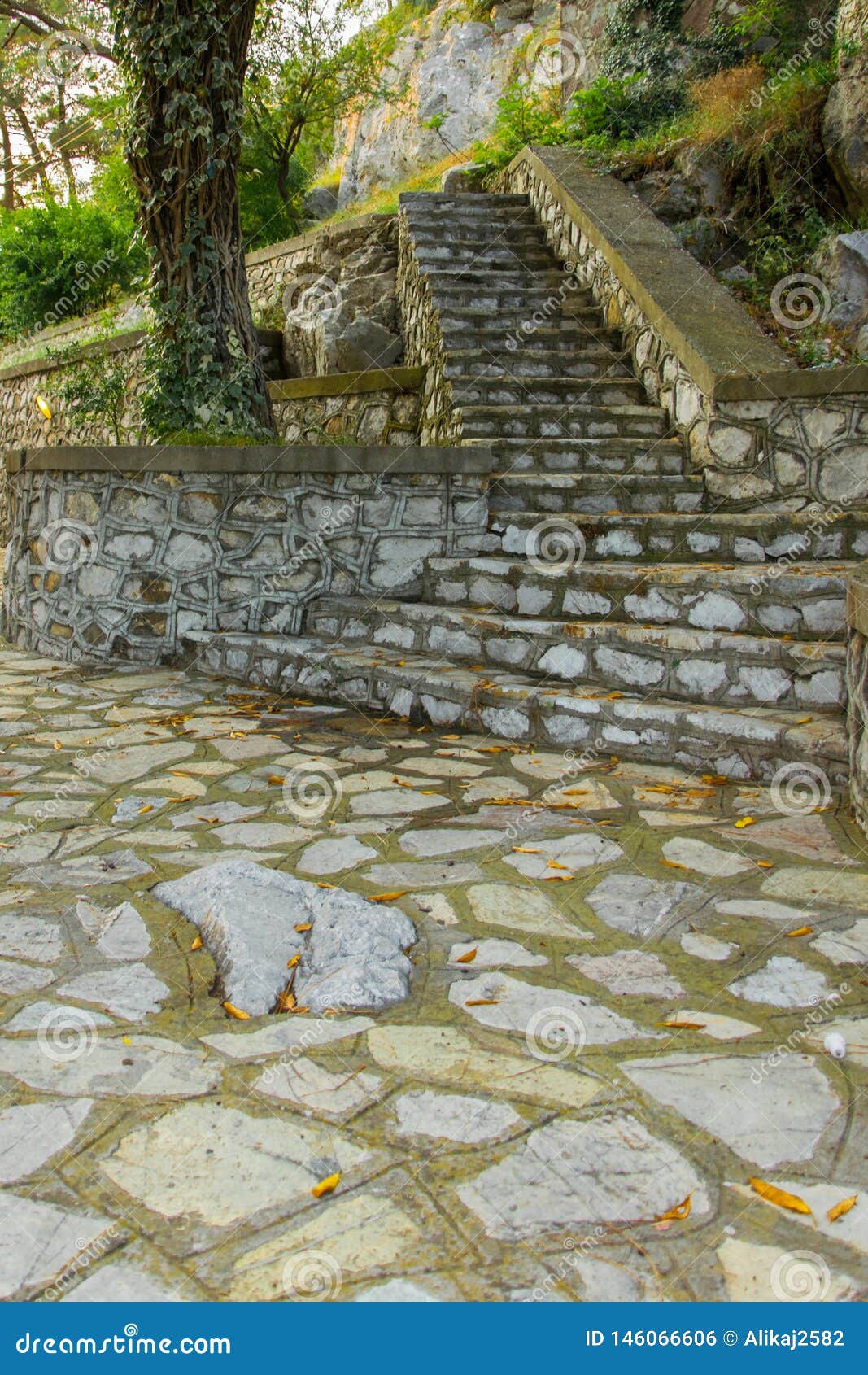 Stone Construction, Exterior Design. Garden Architecture Stock Photo ...