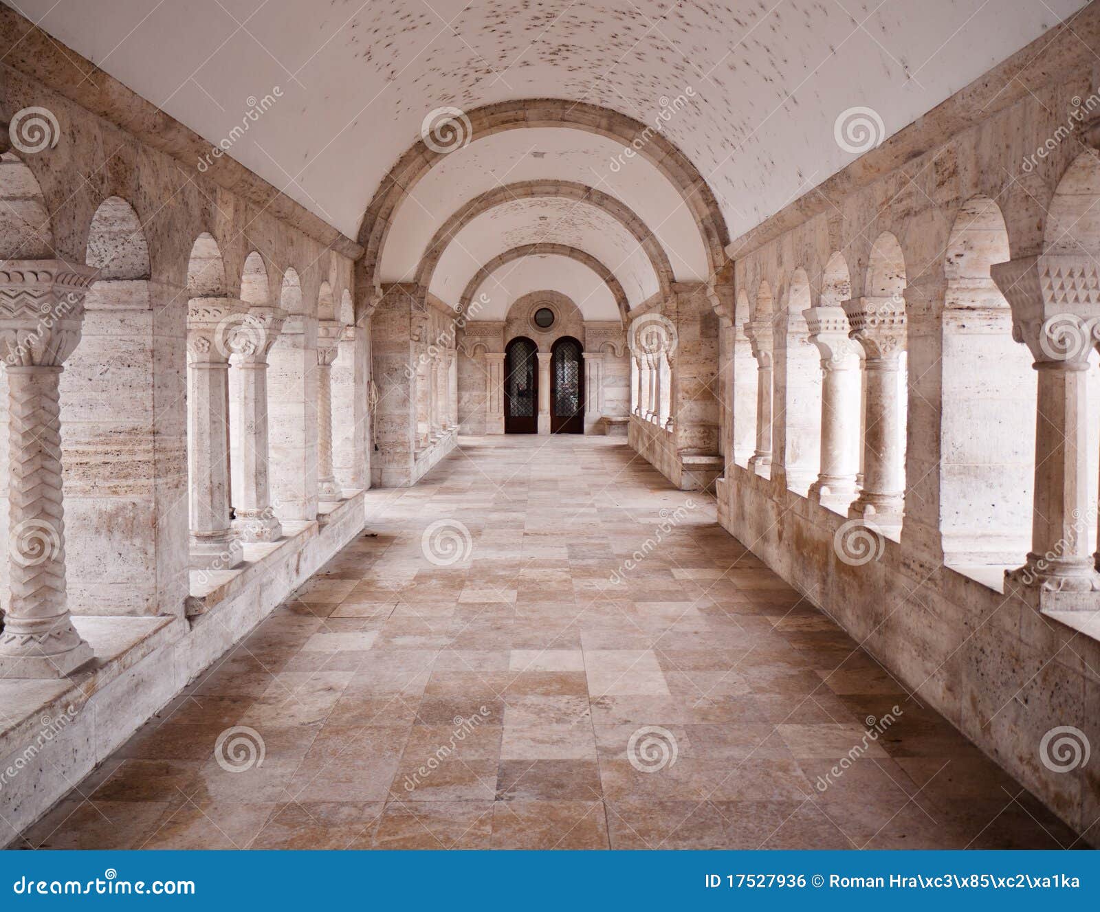 Stone Corridor stock photo. Image of europe, historic - 17527936