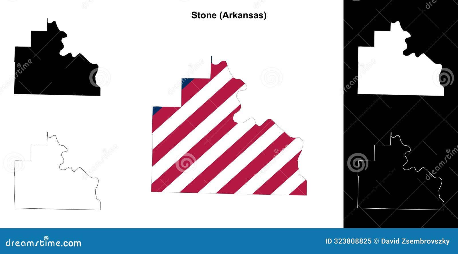 Arkansas, Stone County Map Vector Illustration | CartoonDealer.com ...