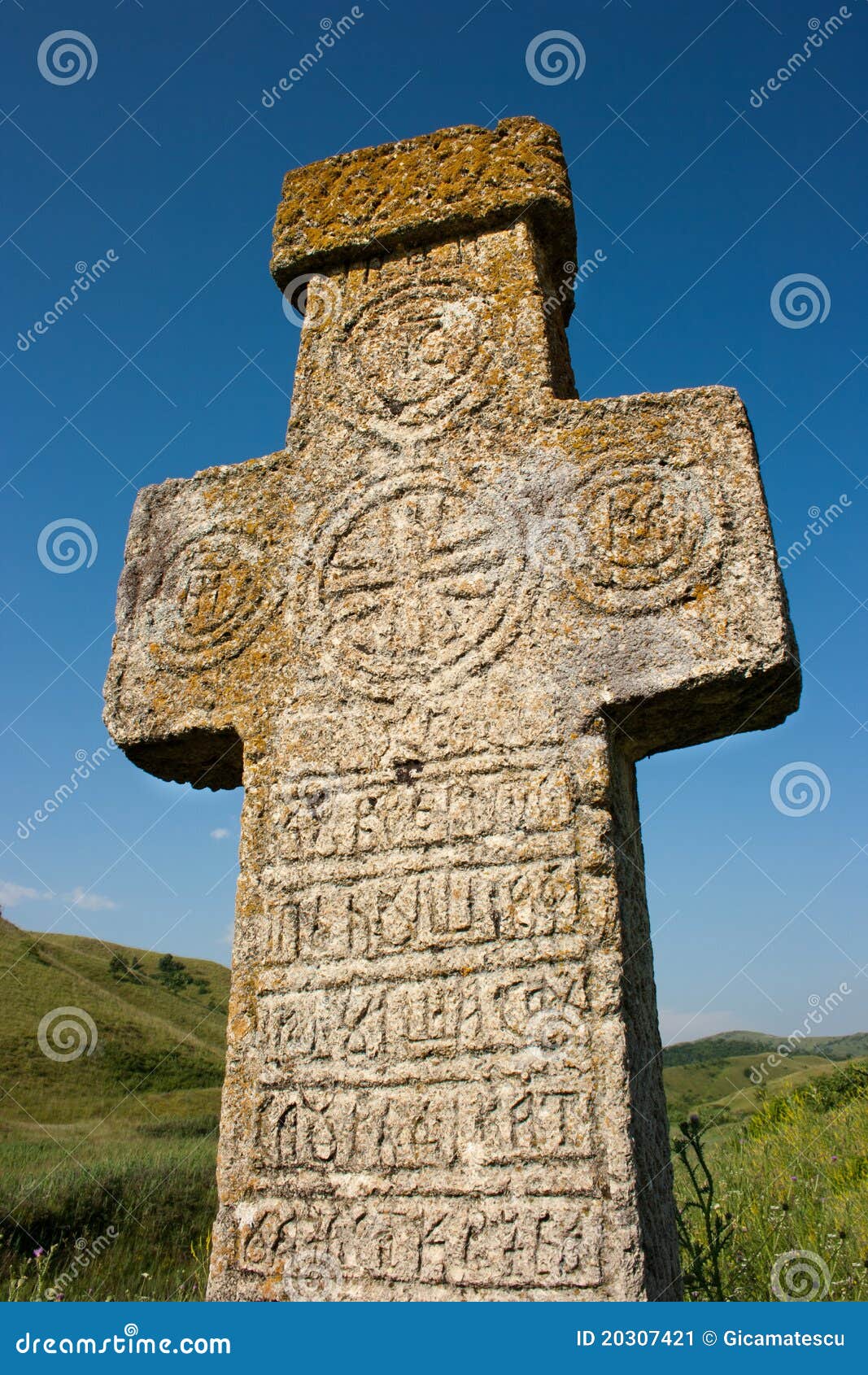Stone cross stock image. Image of antique, history, ancient - 20307421