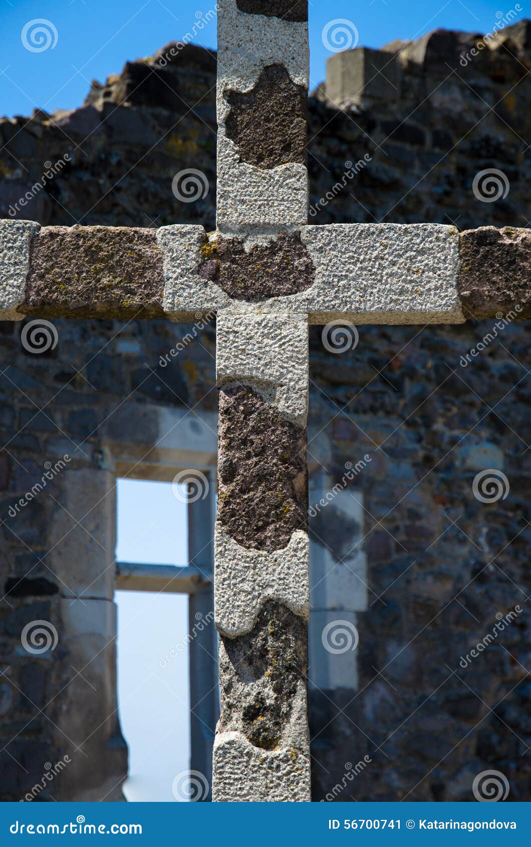 Stone cross stock image. Image of medieval, power, fort - 56700741