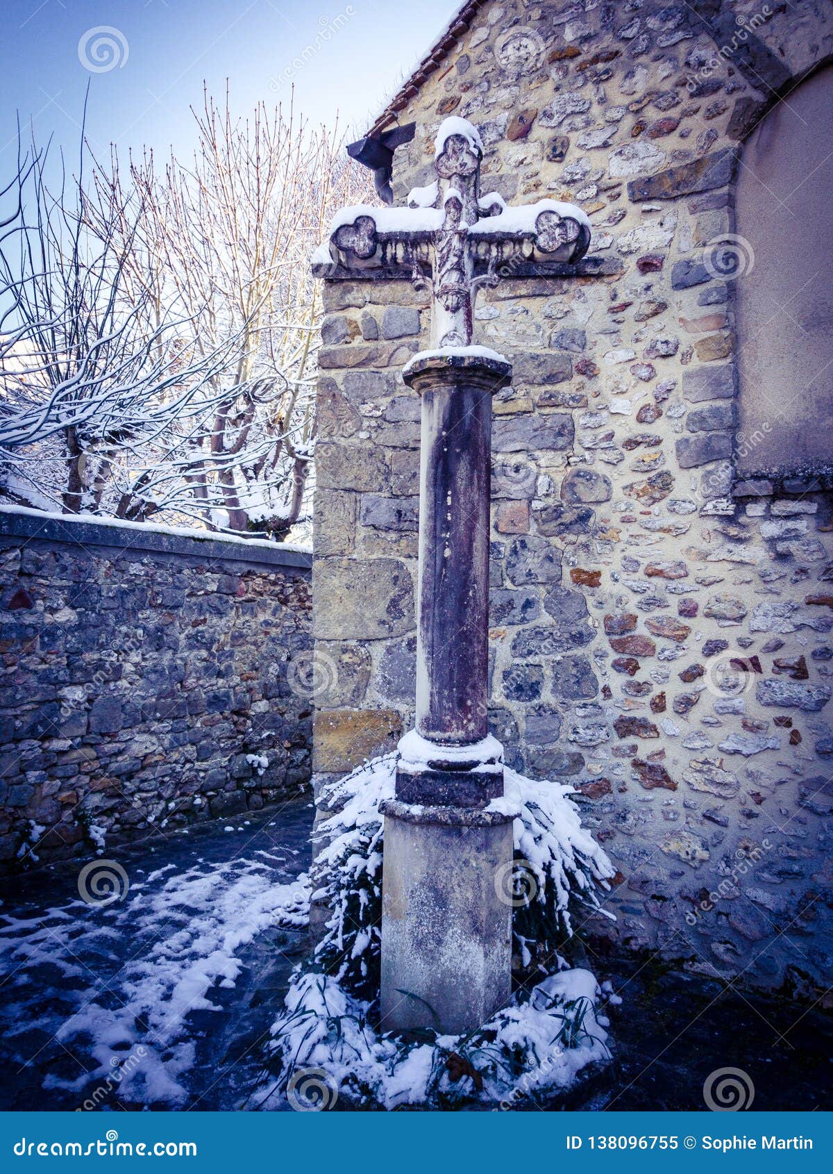 Church and snow stock image. Image of abstract, season - 138096755