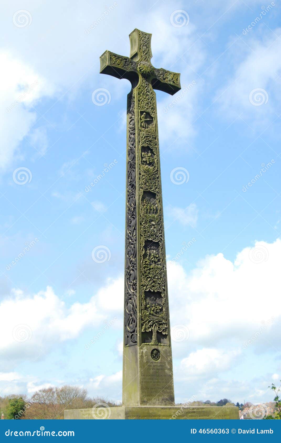 Stone Cross at Durham Cathedral Stock Image - Image of memorial ...