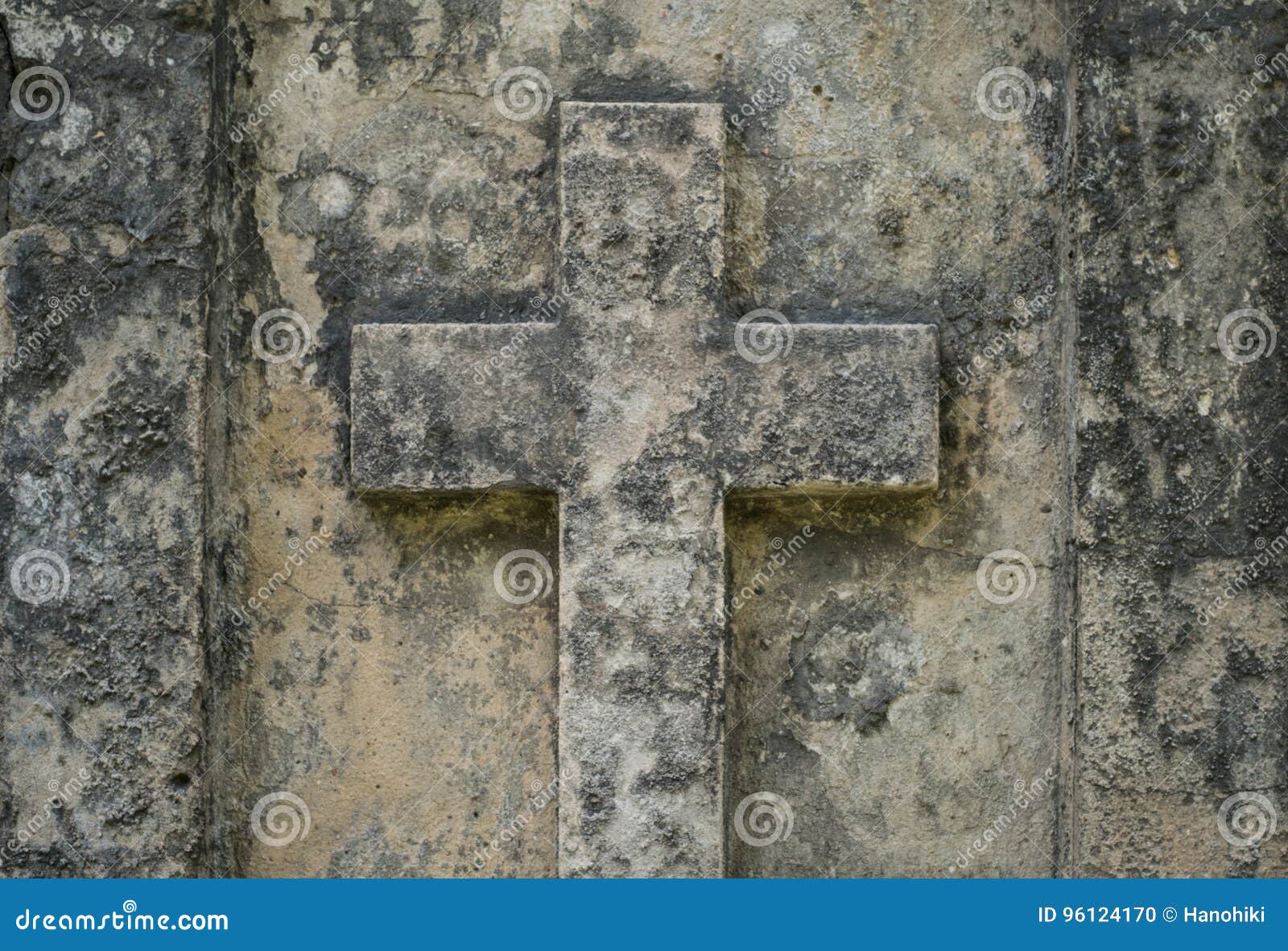 Stone Cross on Gravestone - Christian Cross on Grave Stock Photo ...