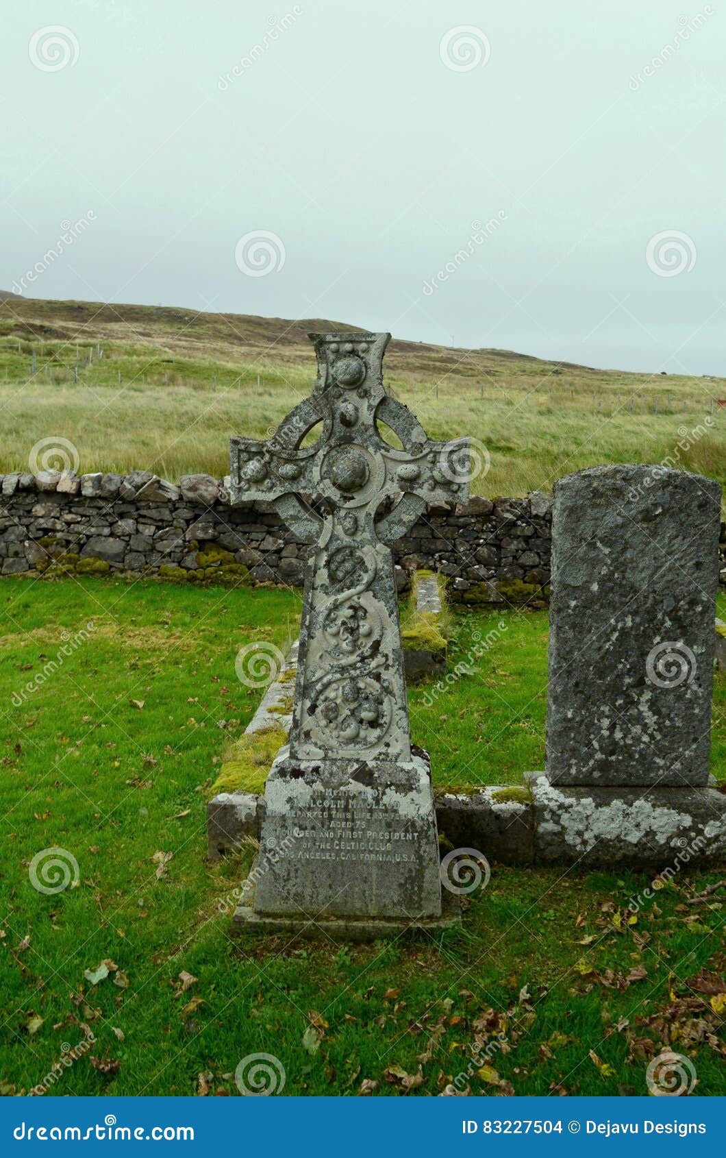 Stone Cross on the Isle of Skye in Scotland Editorial Stock Image ...