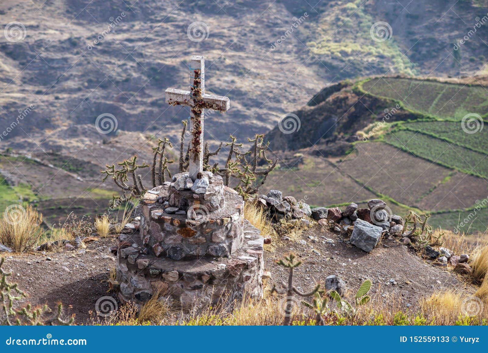 Stone cross monument stock image. Image of field, sculpture - 152559133