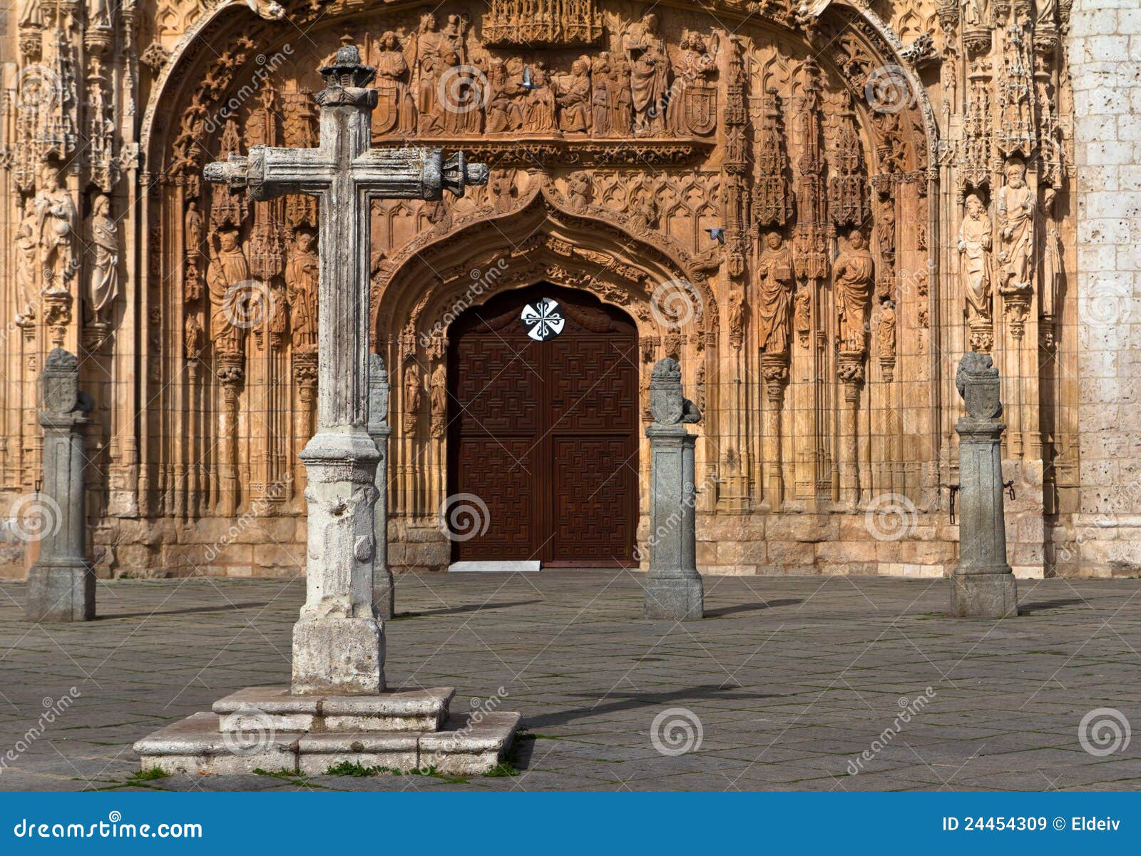 Stone Cross at Saint Paul Church Stock Image - Image of paul, cathedral ...