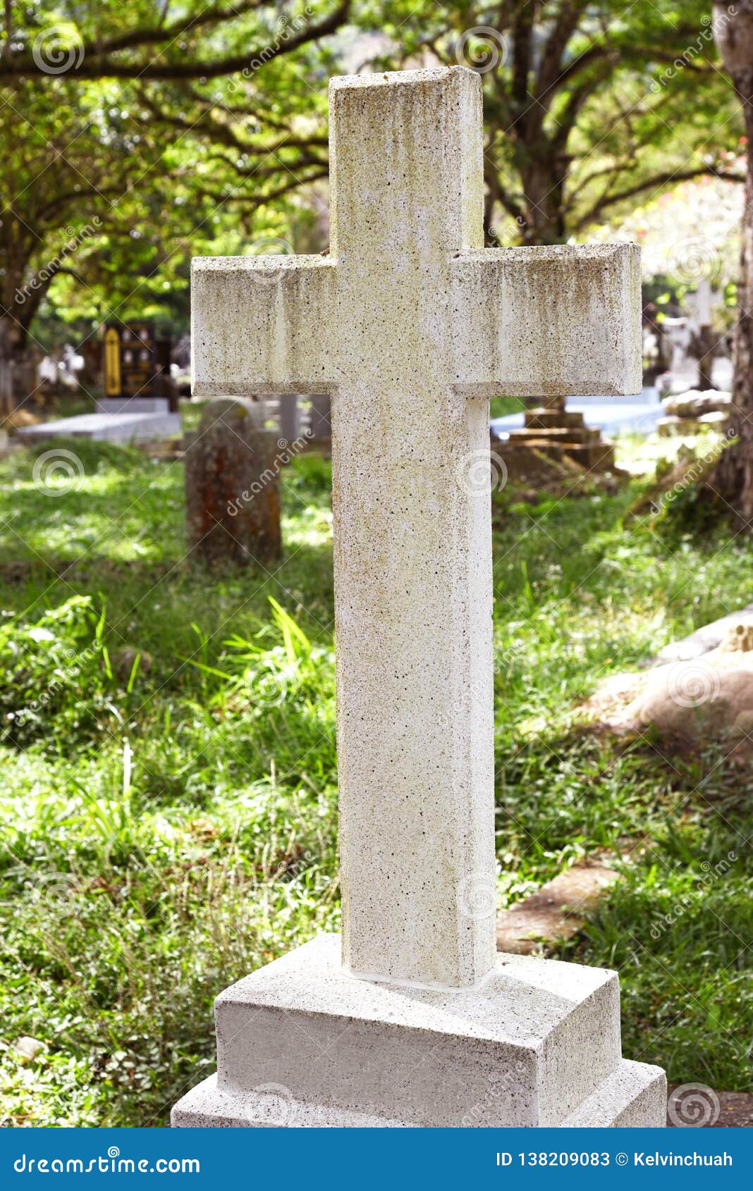 Cemetery stock image. Image of burial, crosses, eerie - 138209083