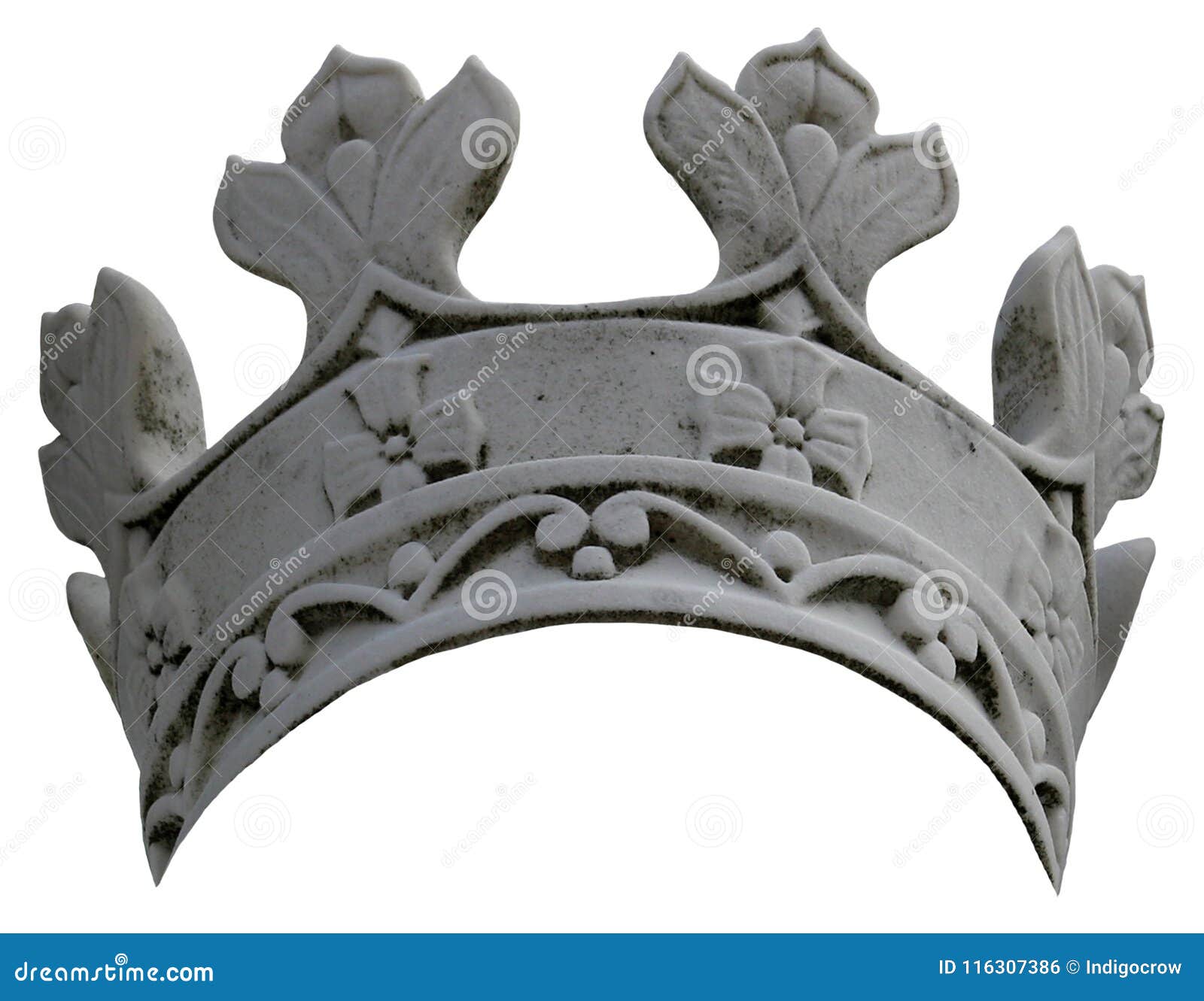 Stone Crown stock photo. Image of details, ornate, white - 116307386