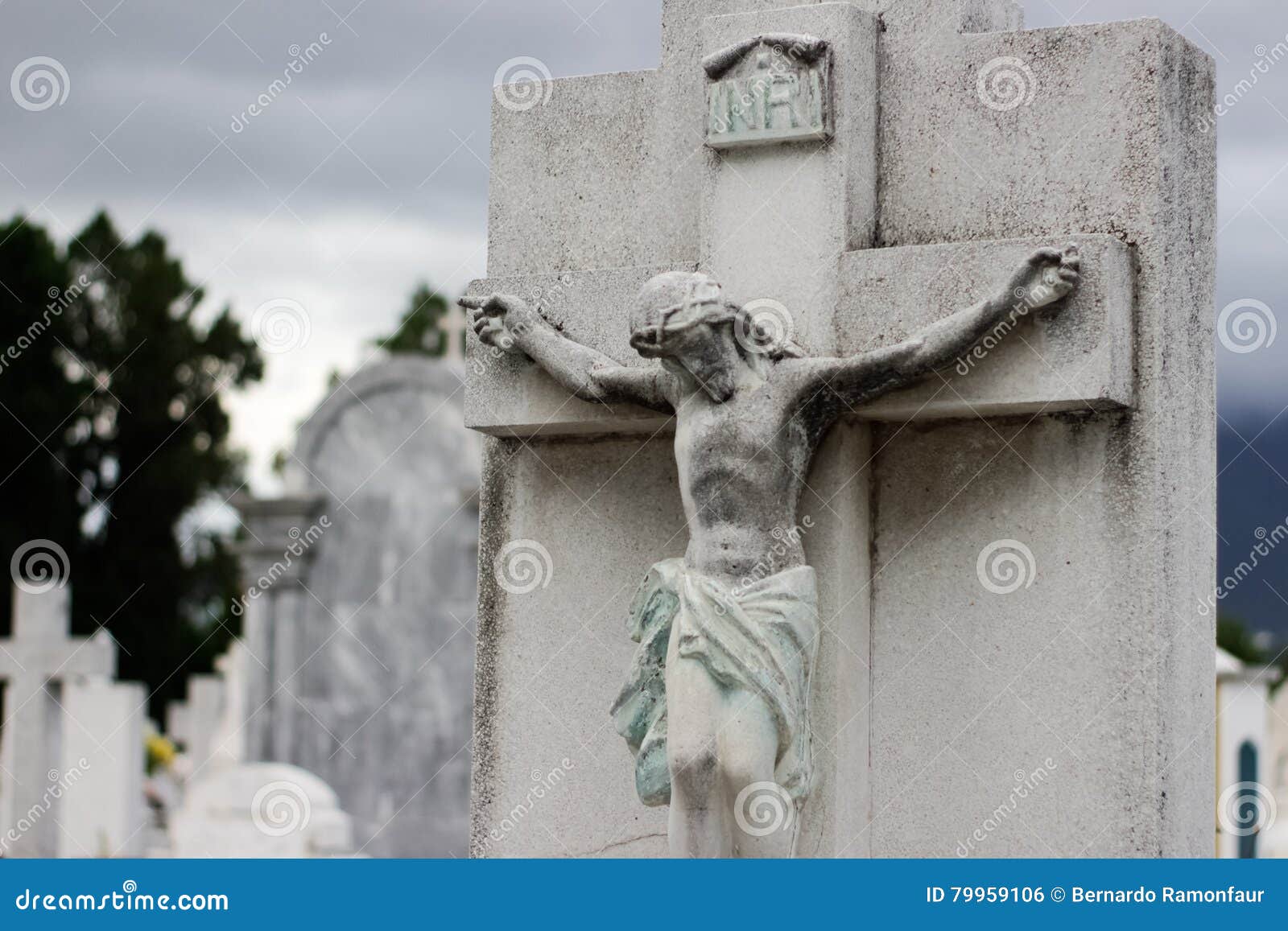 Stone crucifix statue stock photo. Image of jesus, pantheon - 79959106