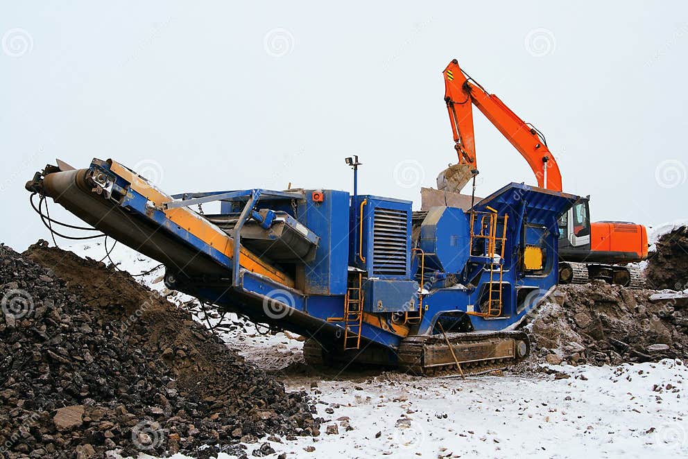 Stone crusher stock image. Image of iron, plow, pile - 18958751