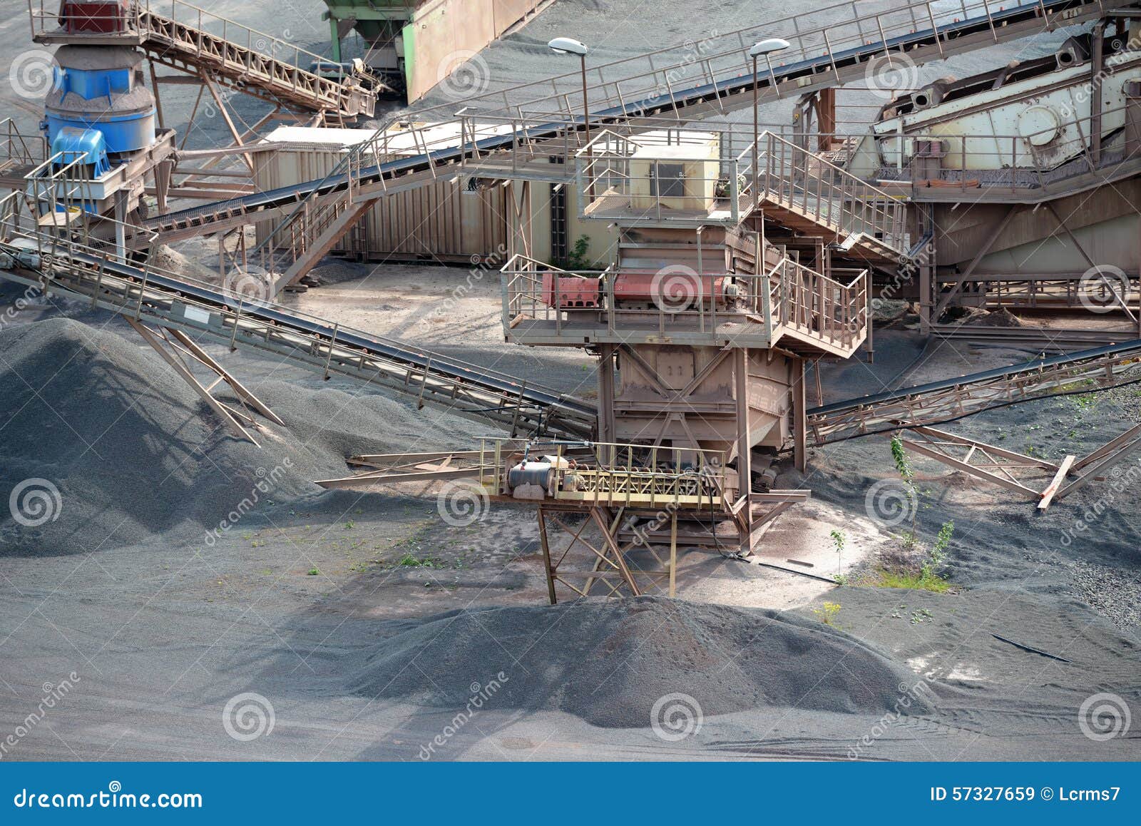 Stone Crusher Machine in an Open Pit Mine. Mining Industry Stock Image ...