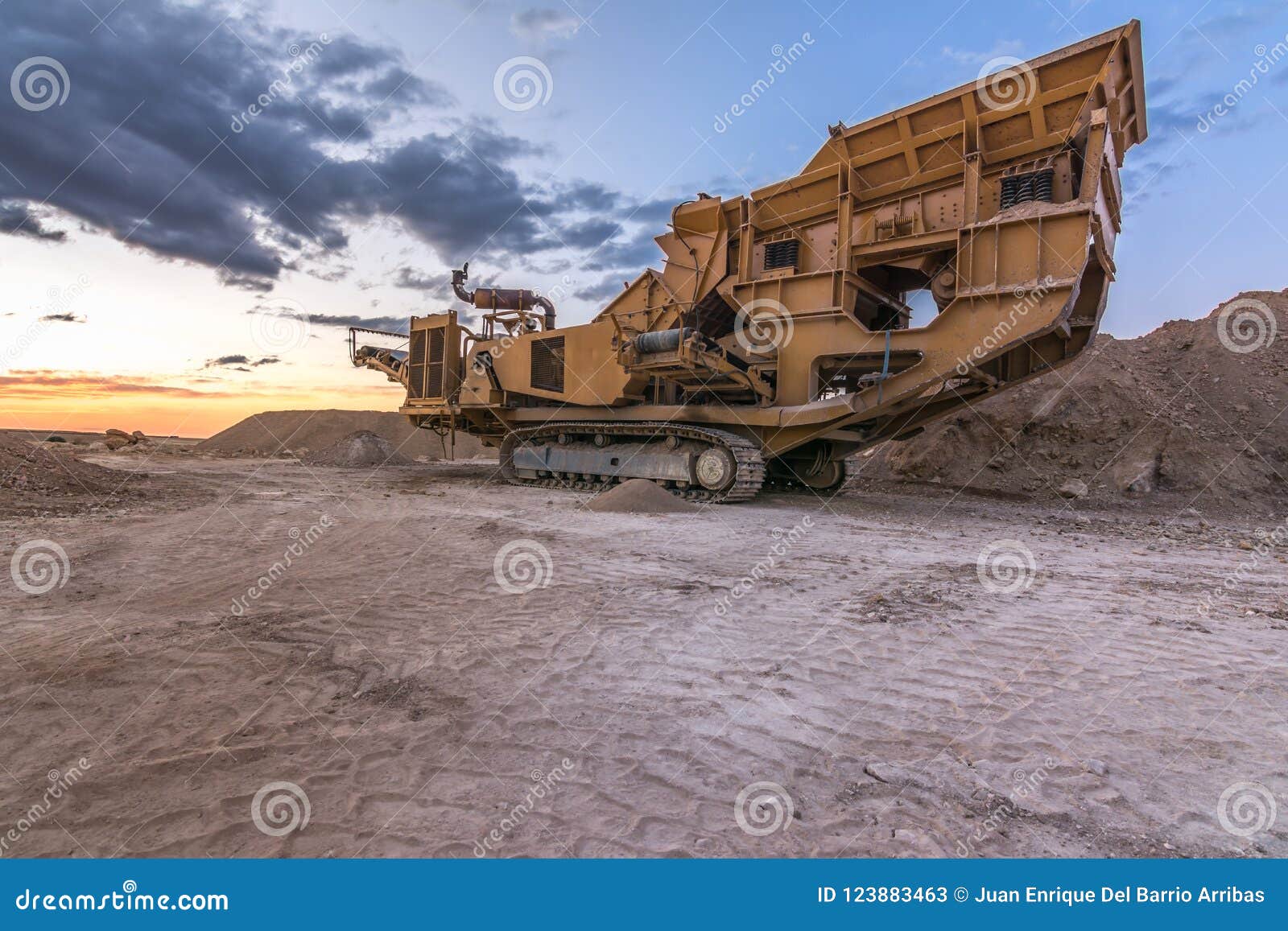 Stone Crusher Machine in a Quarry or Open-pit Mine, To Transform into ...