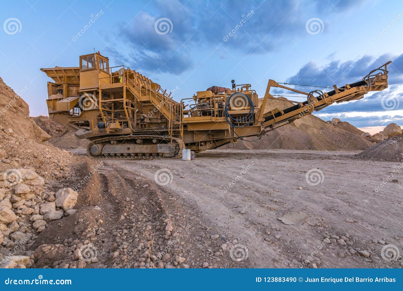 Stone Crusher Machine in a Quarry or Open-pit Mine, To Transform into ...