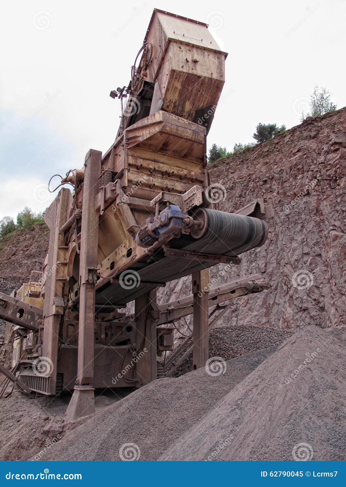 Stone Crusher in Porphyry Surface Mine. Hdr Image Stock Image - Image ...