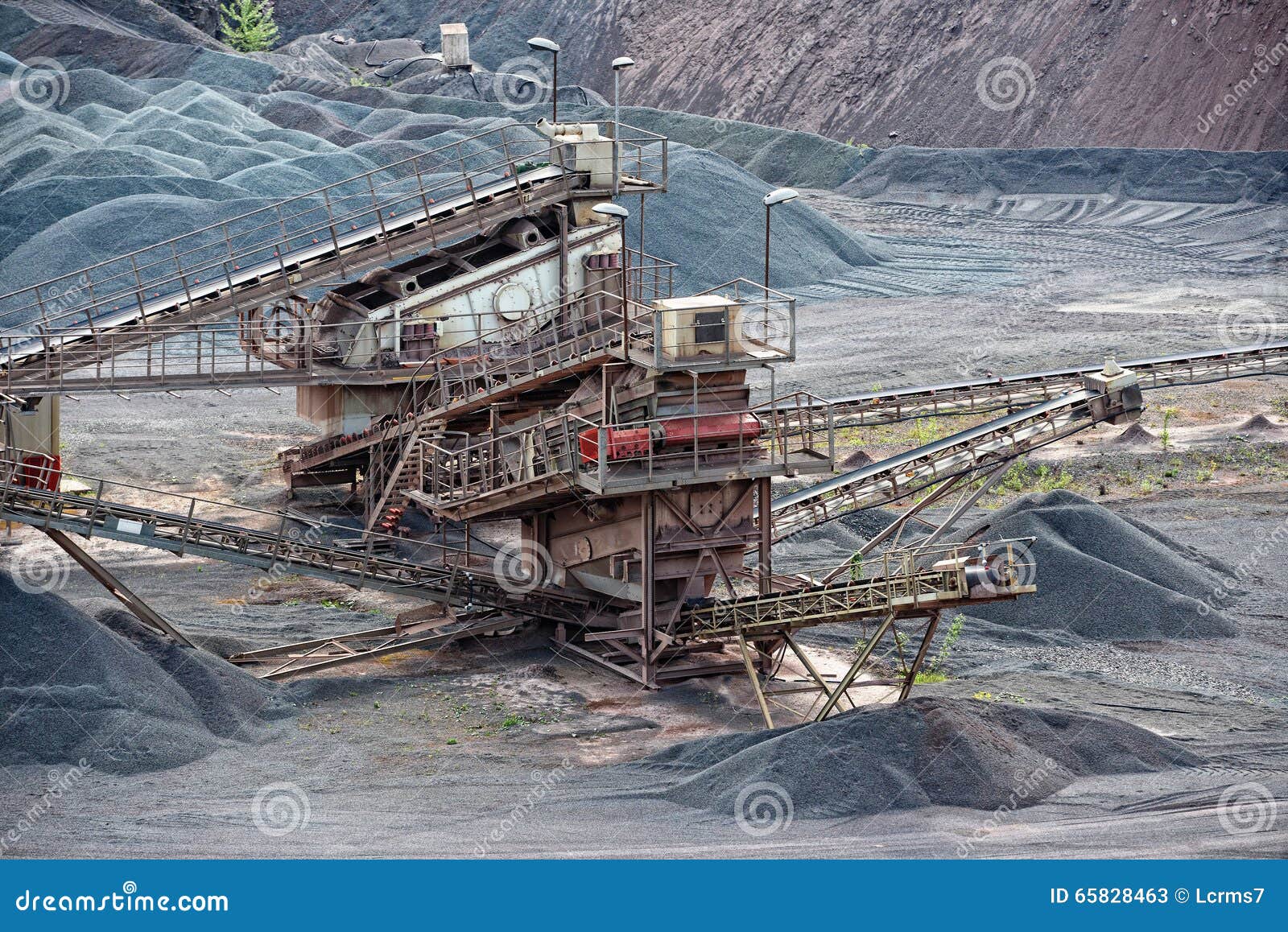 Eath Mover Loading Stones On A Dumper Truck Stock Photo | CartoonDealer ...