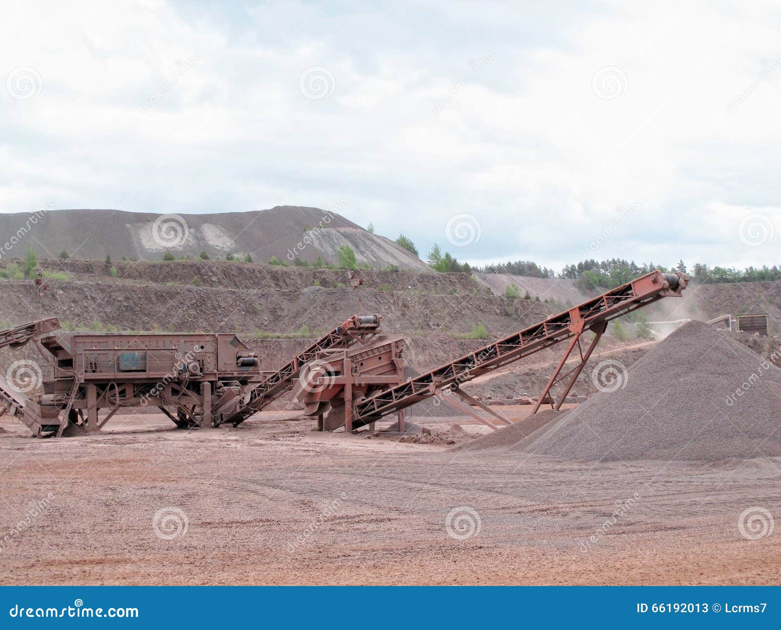 Stone Crusher in a Quarry. Mining Industry. Stock Image - Image of ...