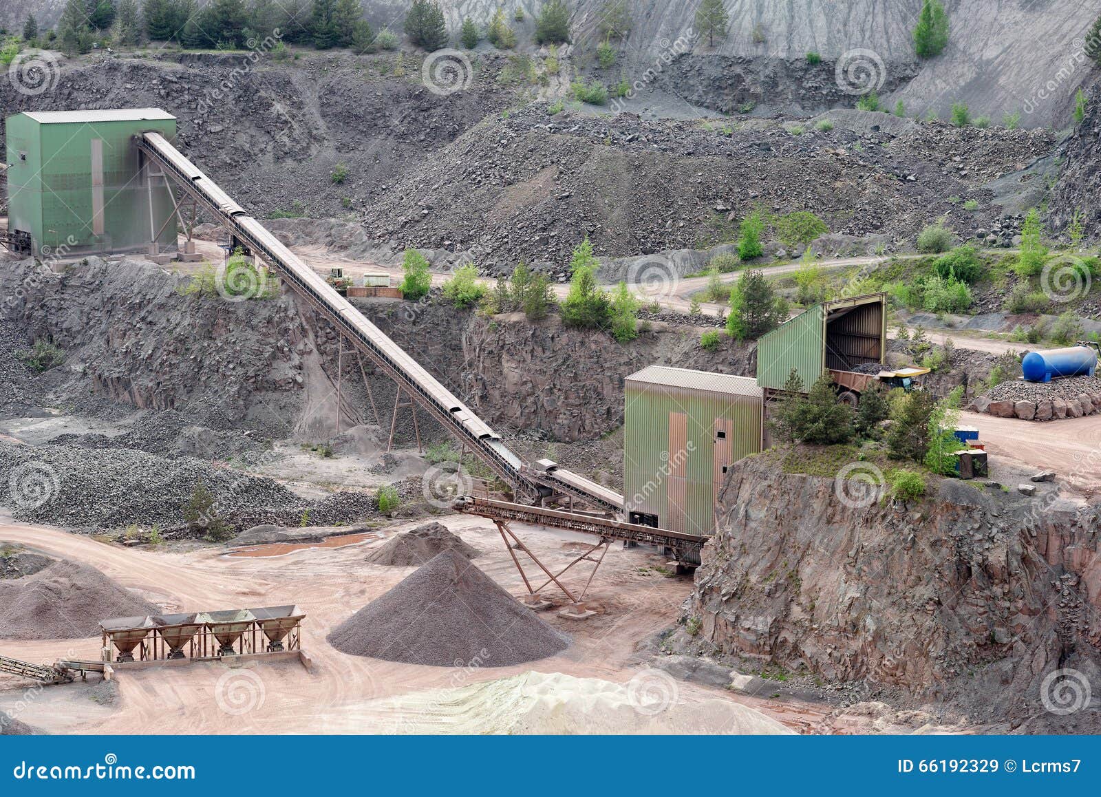 Stone Crusher in a Quarry. Mining Industry. Stock Image - Image of ...