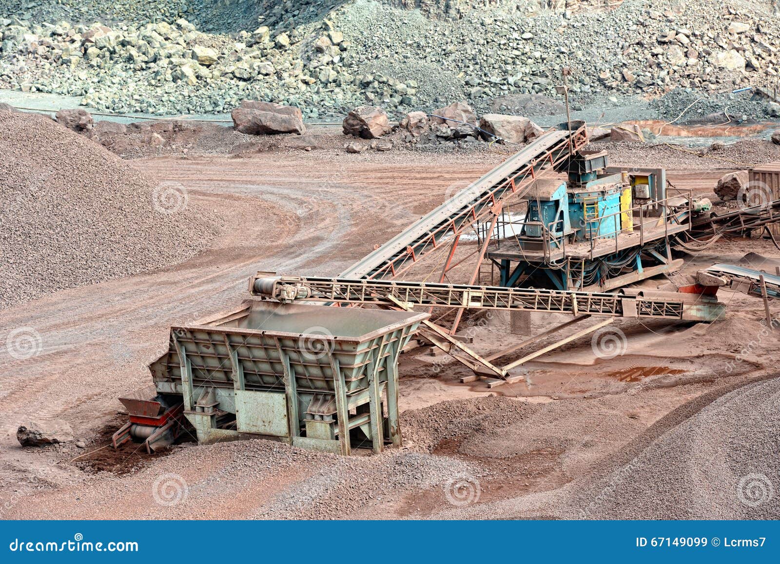 Stone Crusher in a Quarry. Mining Industry Stock Image - Image of stone ...