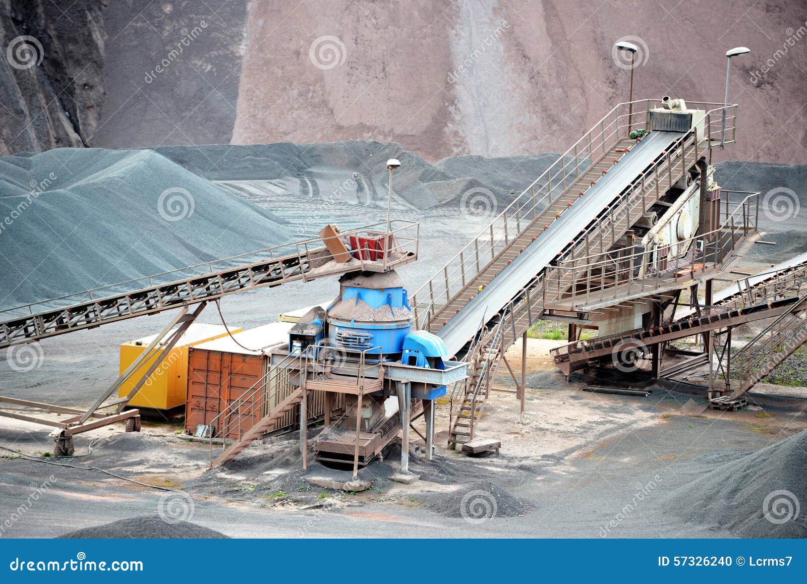 Stone Crusher in Surface Mine. Hdr Image Stock Photo - Image of ecology ...