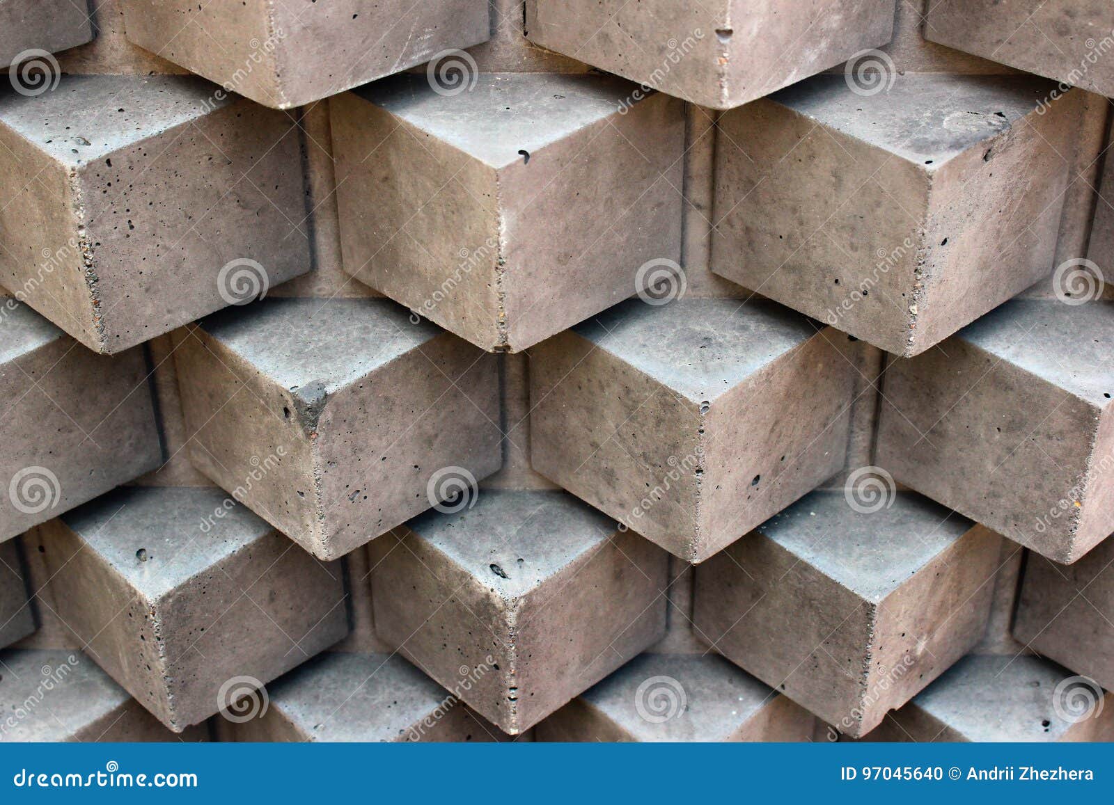 Stone Cube Blocks, Perspective Geometric Background Stock Photo - Image ...