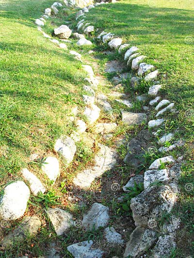 Stone curved path stock image. Image of pathway, rock - 11130085