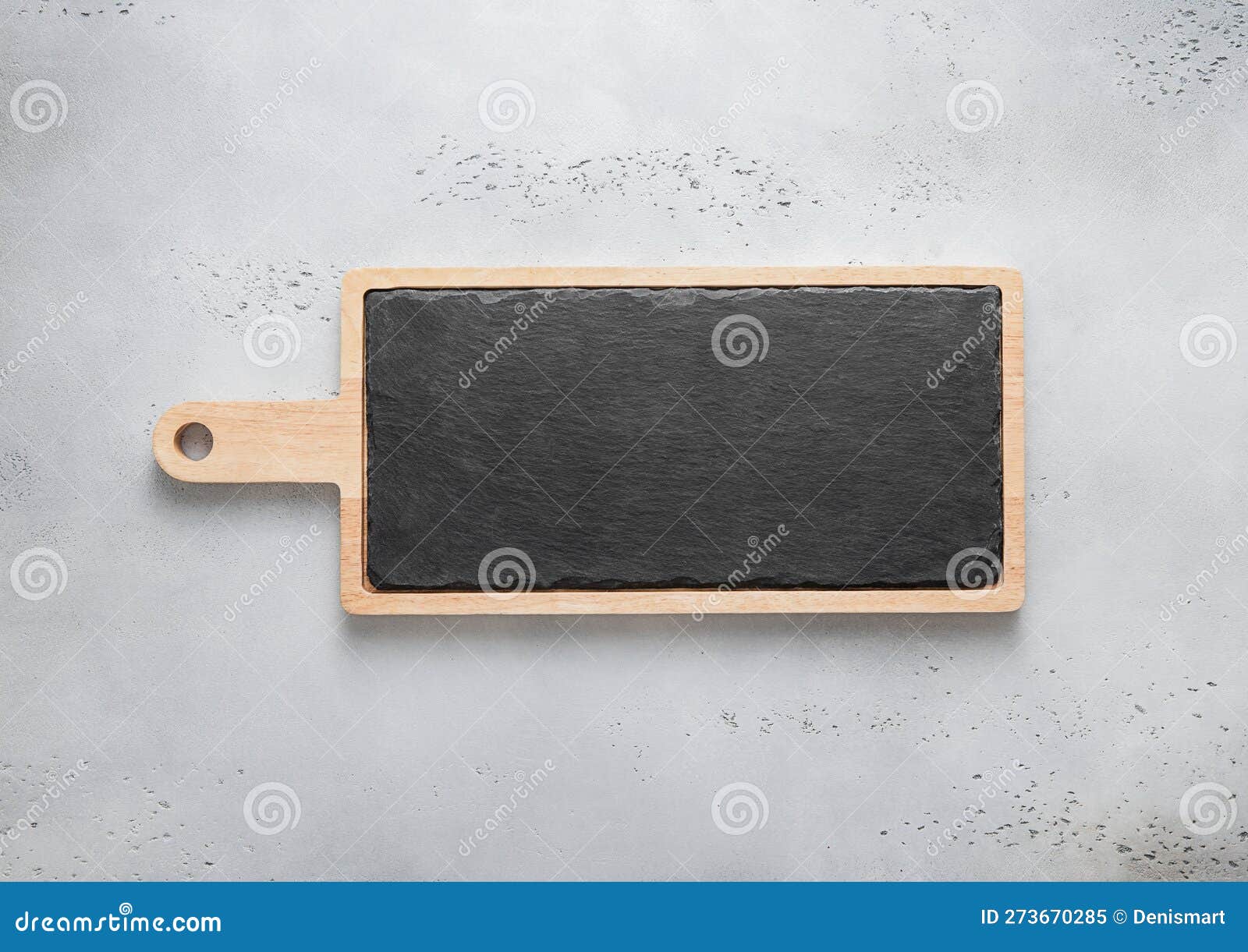 Stone Cutting Chopping Kitchen Board on Light Background.Top View Stock ...