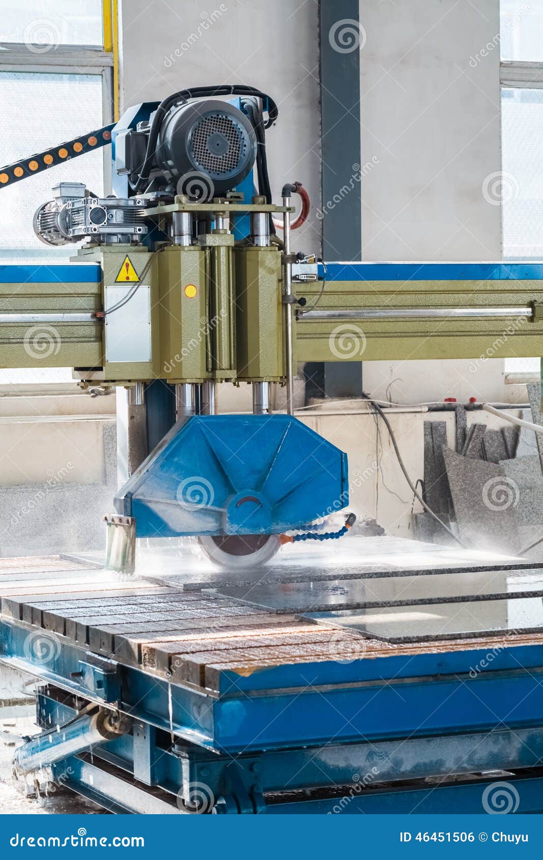 Stone Cutting Machine Closeup Stock Photo - Image of manufacturing ...