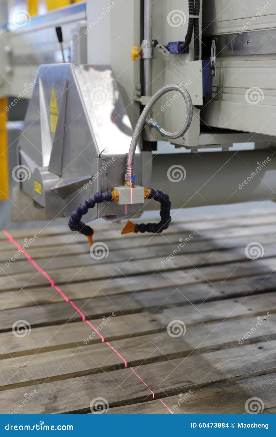Stone Cutting Machine with Laser Control System Stock Photo - Image of ...