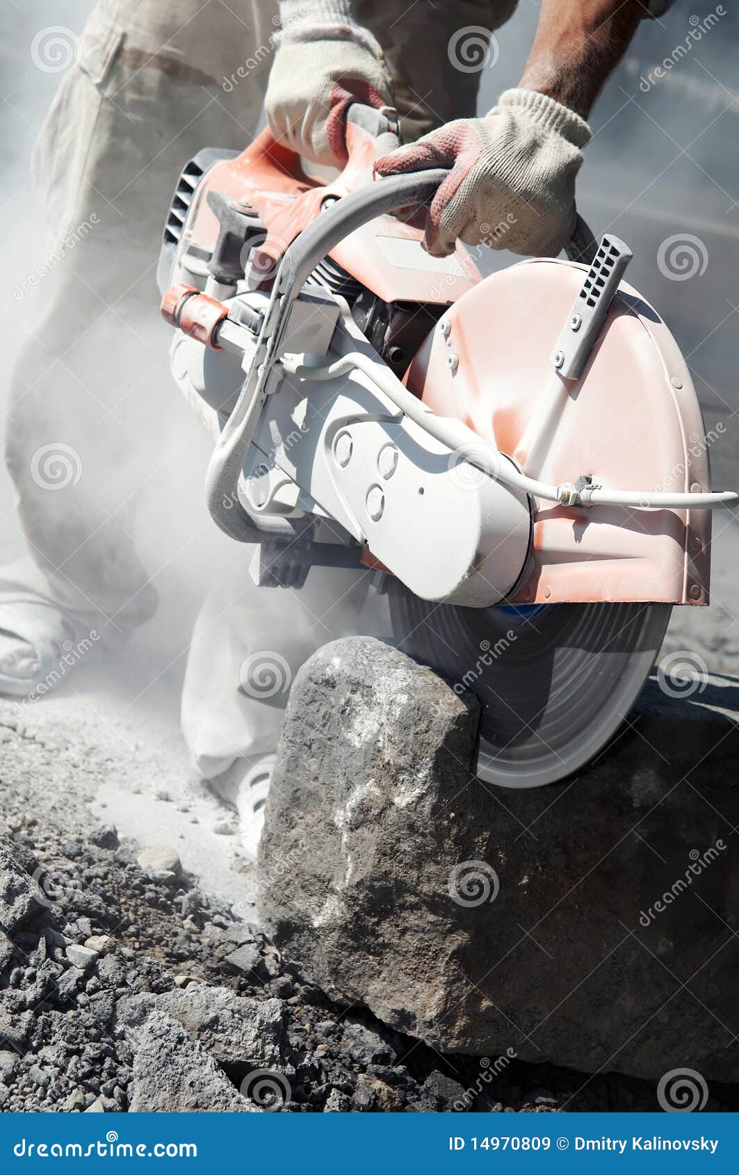 Stone Cutting Work with Saw Stock Image - Image of builder, tools: 14970809