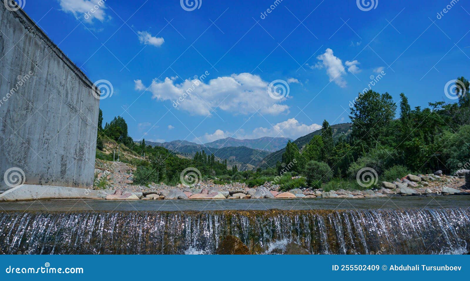 A Stone Dam on the Water S Edge Stock Image - Image of sunset, edge ...