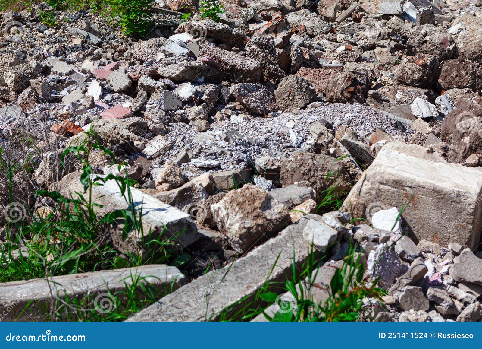 Stone debris stock photo. Image of pollution, destruction - 251411524