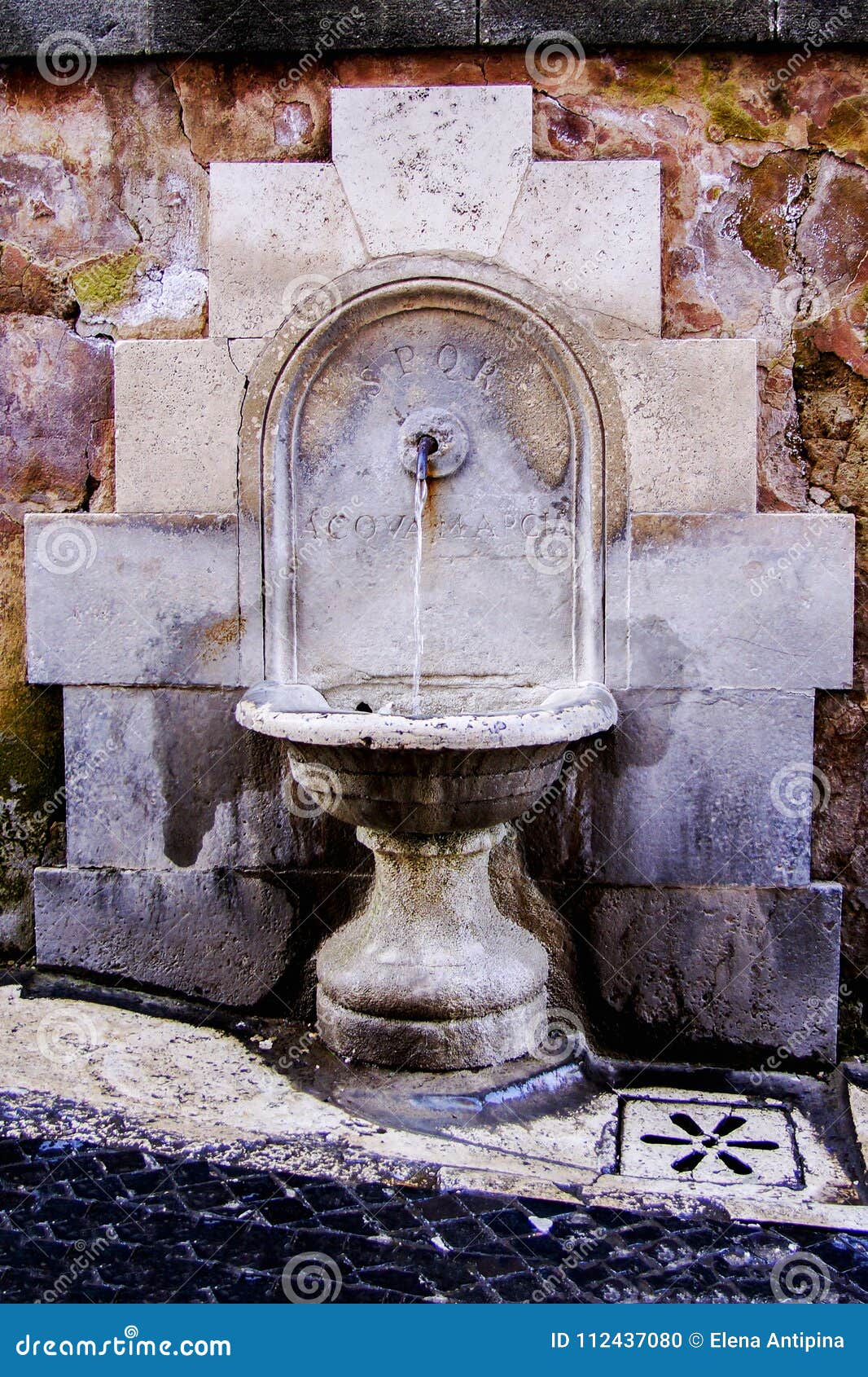 Stone Decoration Water Source. Drinking Water Source Stock Photo ...
