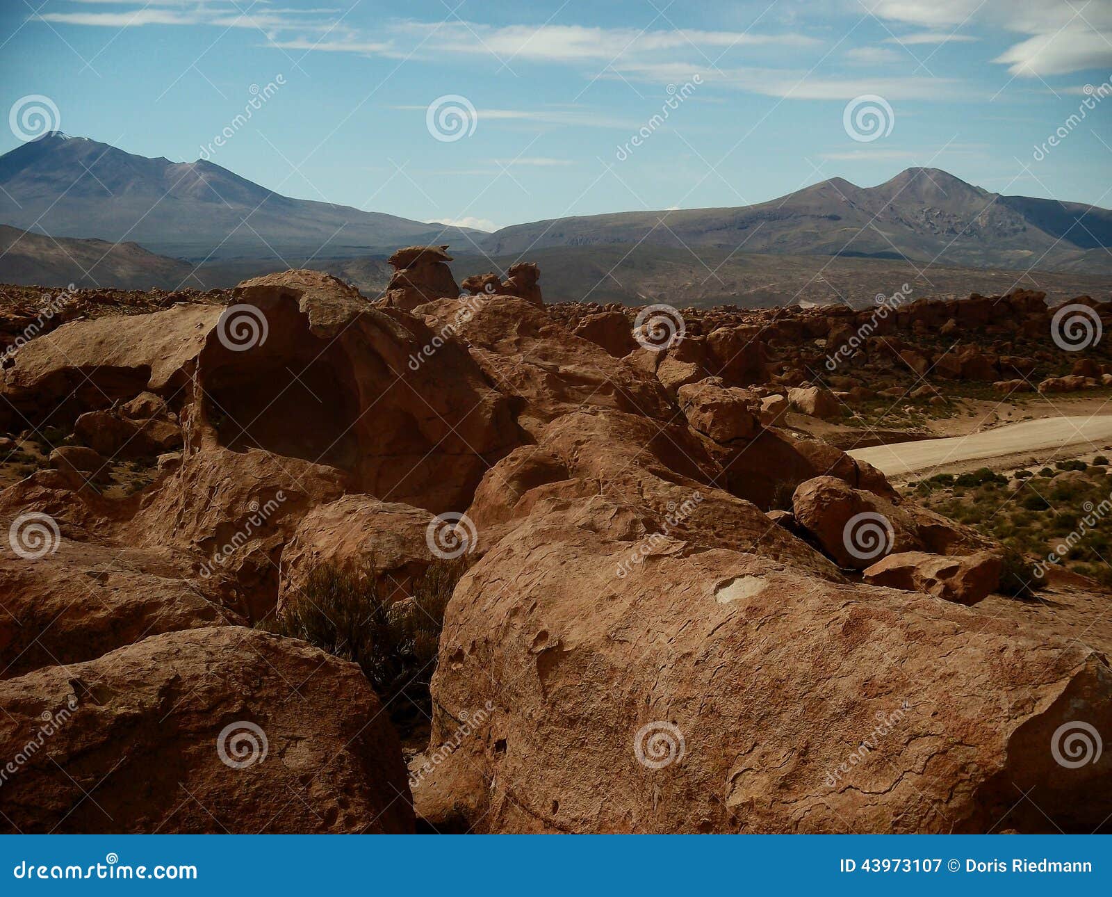 Stone Desert in Bolivia Rocks Mountains Sand Stock Image - Image of ...