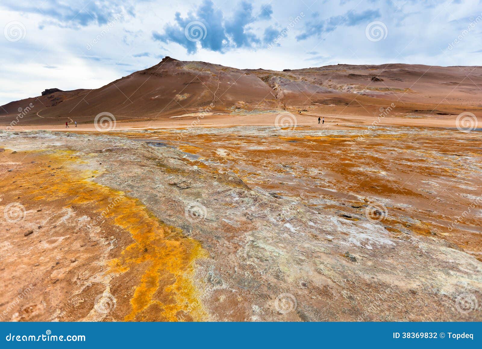 Stone Desert at Geothermal Area Hverir, Iceland Stock Photo - Image of ...