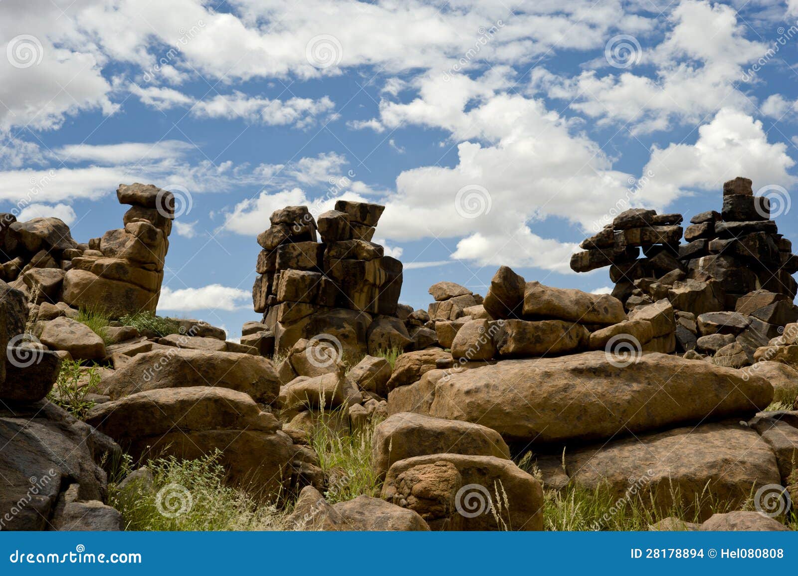 Stone Desert Giants Playground in Namibia Stock Photo - Image of ...
