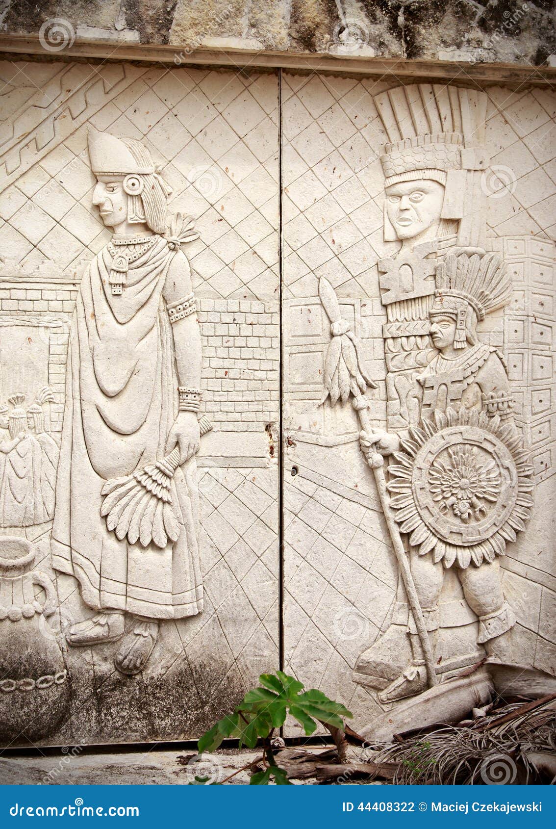 Stone Door with Ancient Sculptures Stock Photo - Image of latin, attire ...